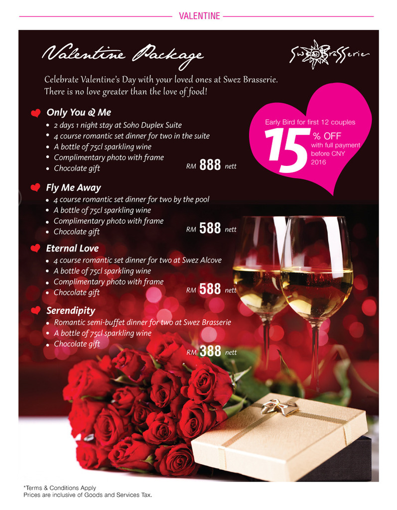 Valentine Package @ Swez Brasserie, Eastin Hotel, Penang | FOODWITHIN Valentine Package @ Swez Brasserie, Eastin Hotel, Penang | FOODWITHIN